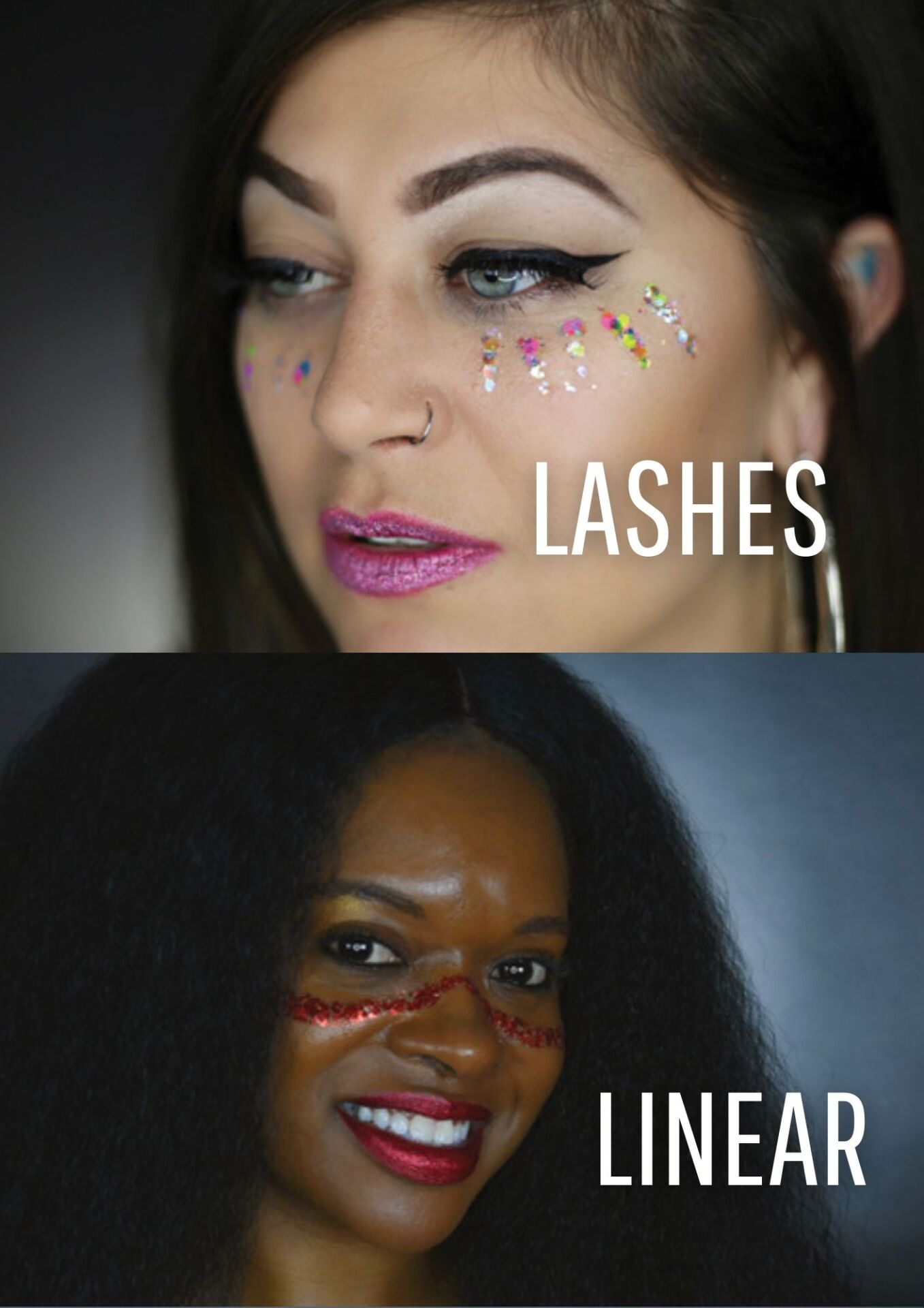 Chunky Face Glitter Inspiration - Elektra Cosmetics Bolt Balm